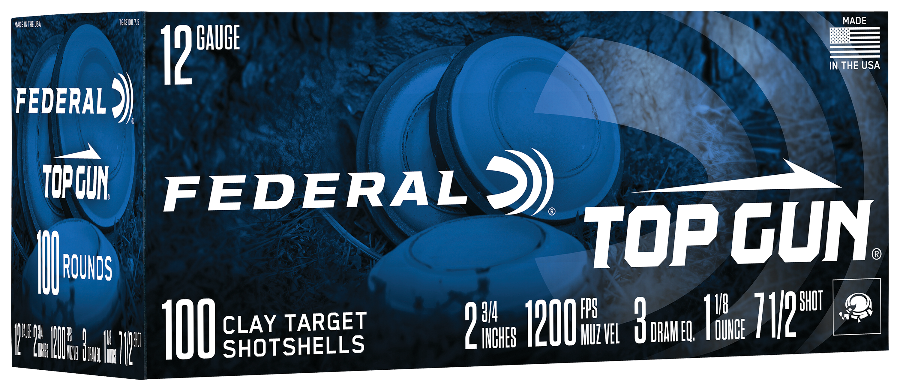Federal® Top Gun® Target Load Shotshells - 12-Gauge - 2-3/4" - #7.5 - 1 ...